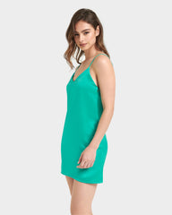 Margot Luxury Satin Short Chemise Columbia Green – Bluebella